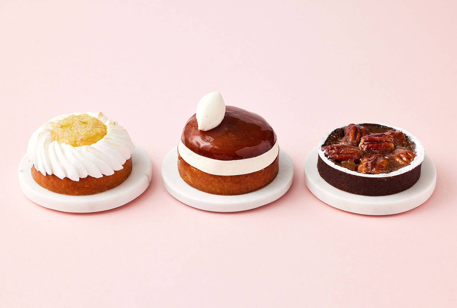 Delicate and indulgent individual pastries